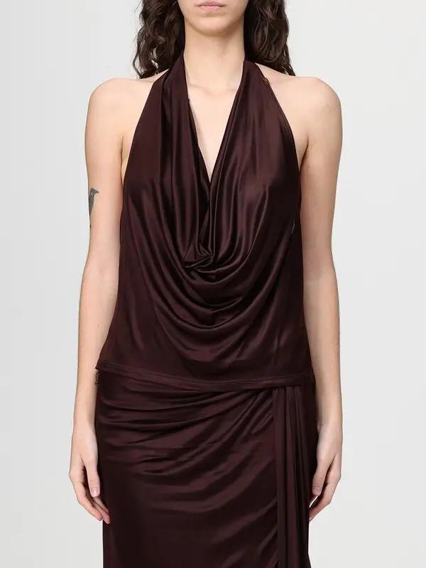 Elisabetta Franchi Halter Neck Draped Jersey Top