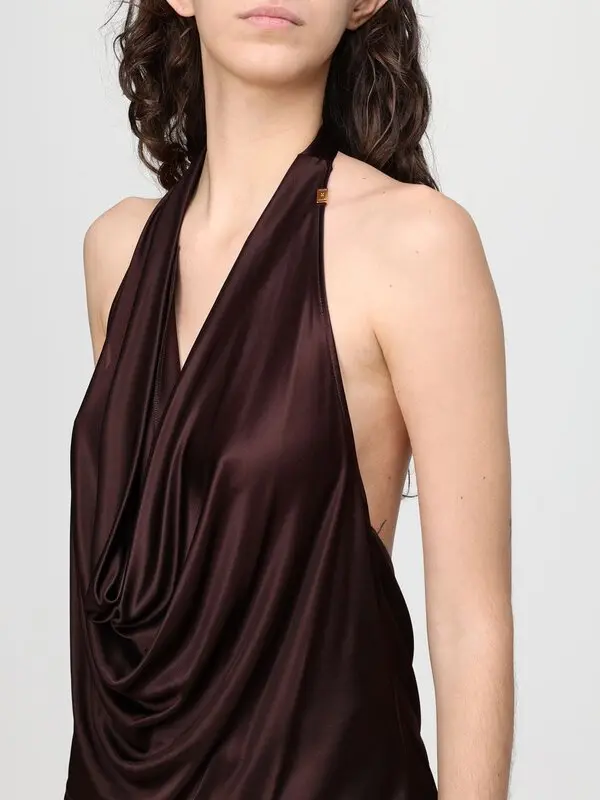 Elisabetta Franchi Halter Neck Draped Jersey Top