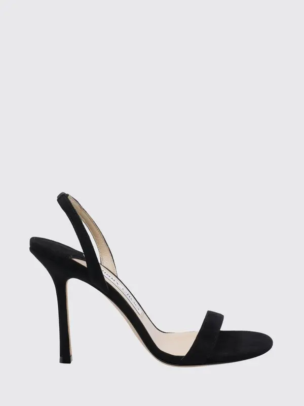 JIMMY CHOO Jenn Suede Slingback Sandals - Black