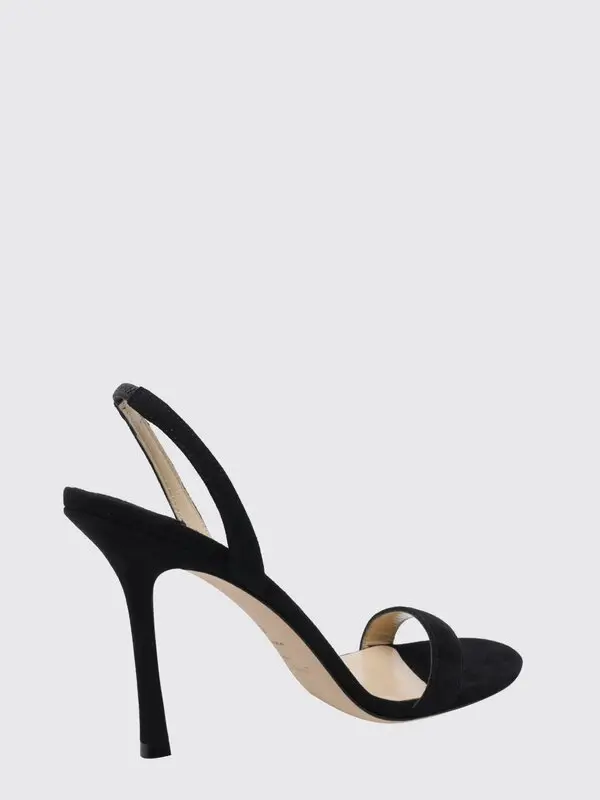 JIMMY CHOO Jenn Suede Slingback Sandals - Black