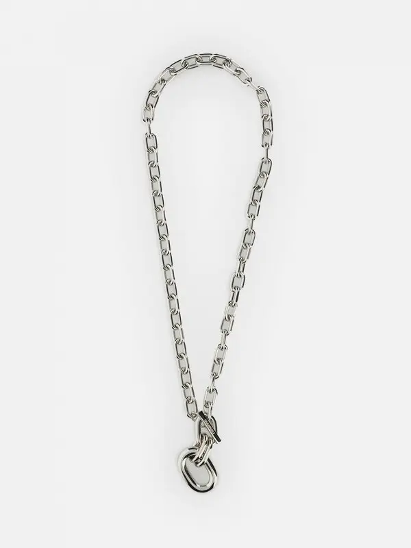 Rabanne Jewel Colour Necklace - Silver