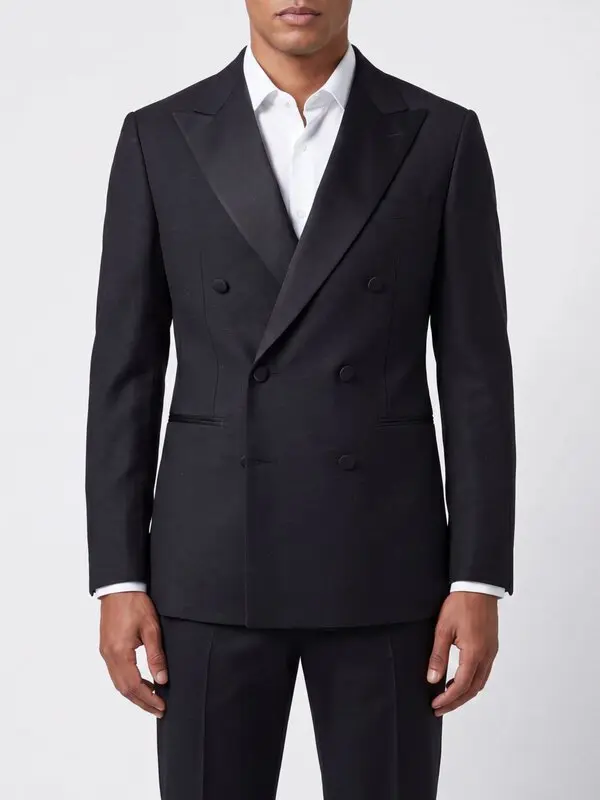 Tagliatore Silk-blend Tuxedo Jacket With Peak Lapels