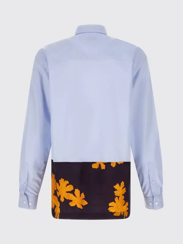 Dries Van Noten Patchwork Cotton Blend Shirt