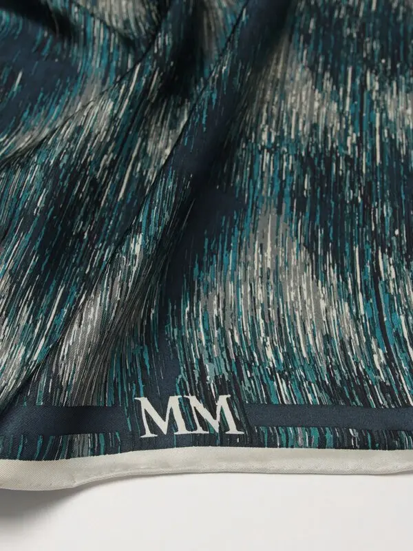Max Mara Printed Silk Foulard - Lead