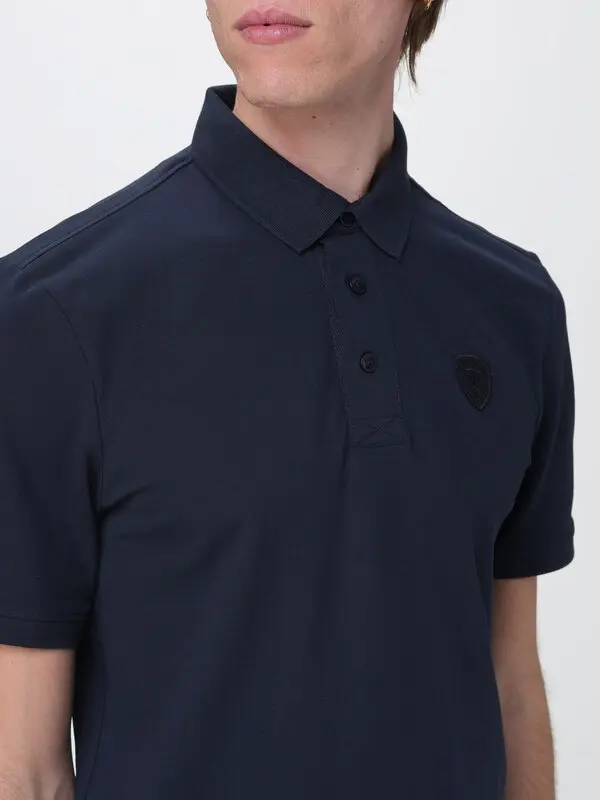 BLAUER. Cotton Polo Shirt - Blue