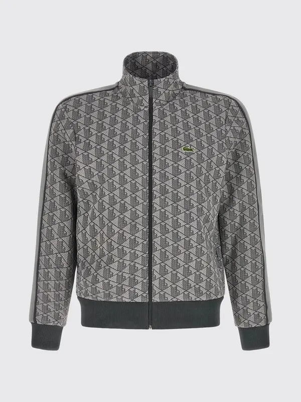 Lacoste Printed Jersey Zip-up Sweatshirt - Grey