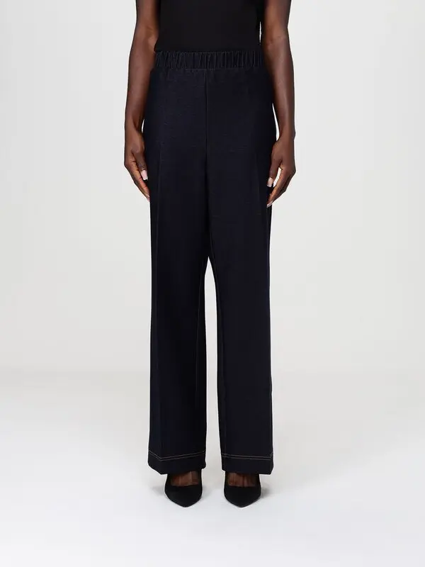 Max Mara Classic Cotton Trousers - Blue