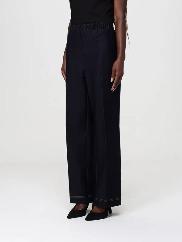 Max Mara Classic Cotton Trousers - Blue