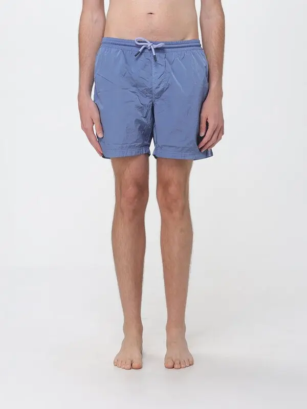 BLAUER. Nylon Swim Shorts With Drawstring - Blue