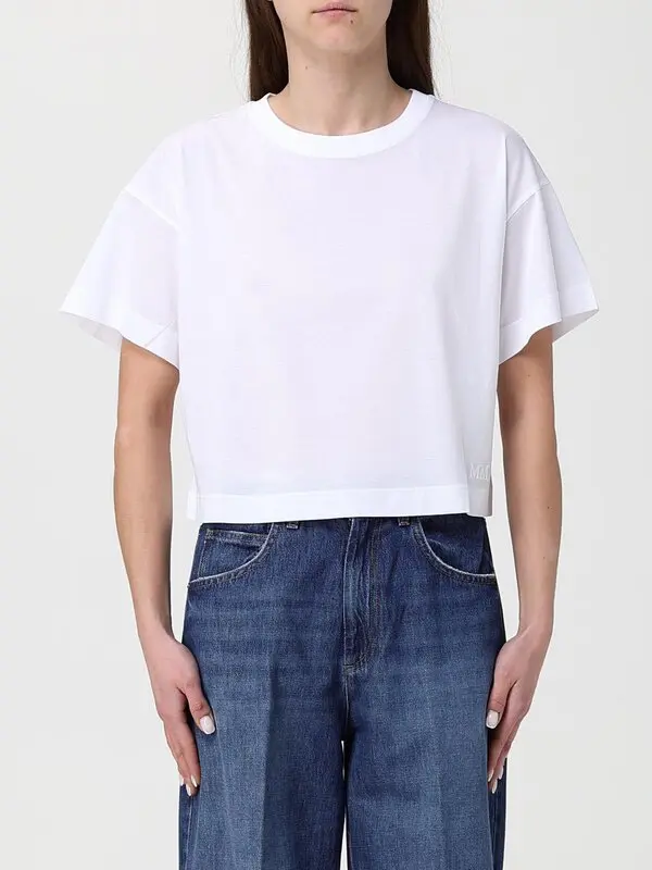 Max Mara Cotton Crop T-shirt - White