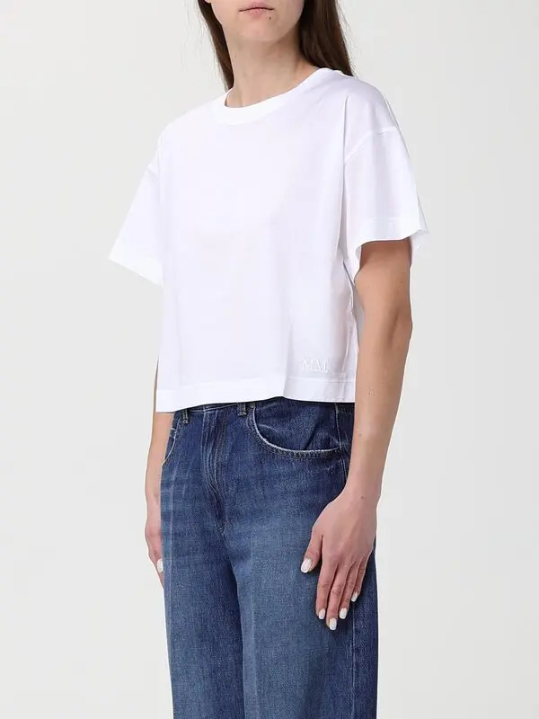 Max Mara Cotton Crop T-shirt - White