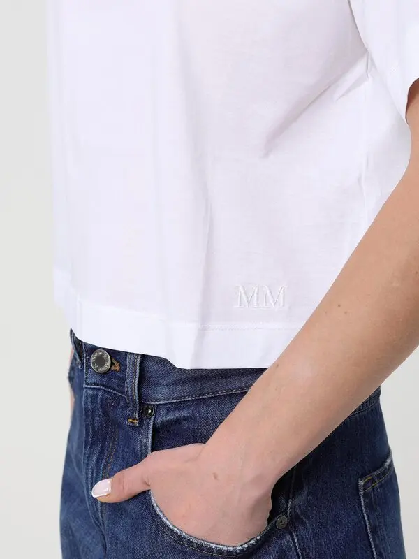 Max Mara Cotton Crop T-shirt - White