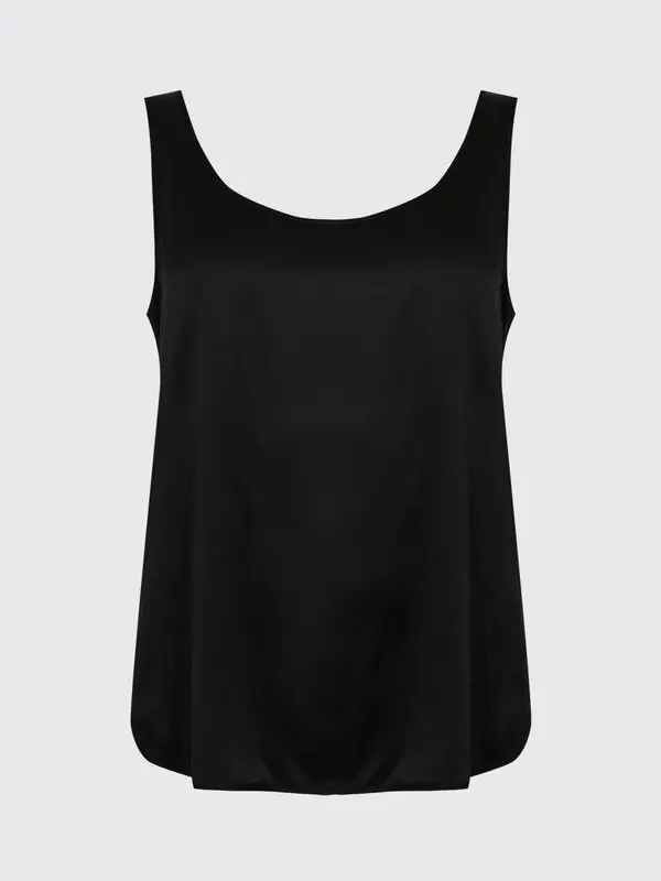Max Mara Satin Sleeveless Top - Black