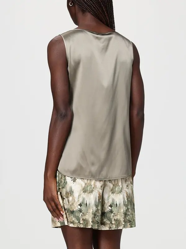 Max Mara Satin Sleeveless Top - Green