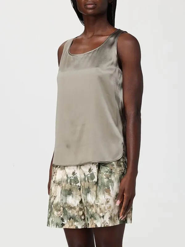 Max Mara Satin Sleeveless Top - Green
