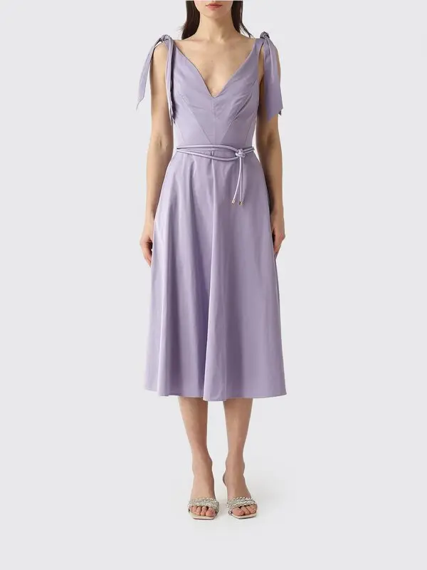 Elisabetta Franchi Sail Fabric Dress - Lilac