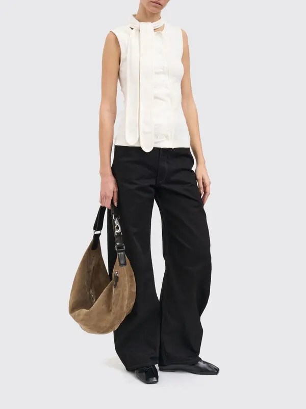 LEMAIRE Sleeveless Cotton Blend Top - Milk