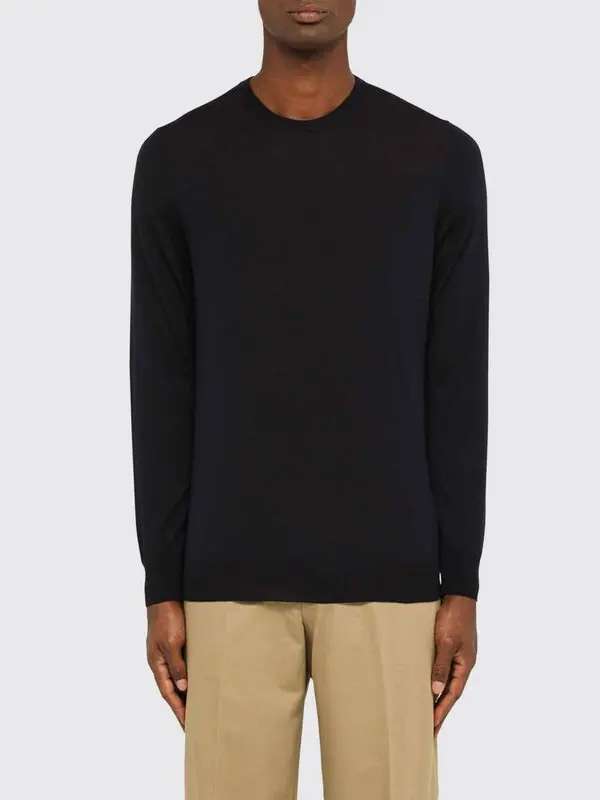 DRUMOHR Long-sleeved Crewneck Sweater - Blue