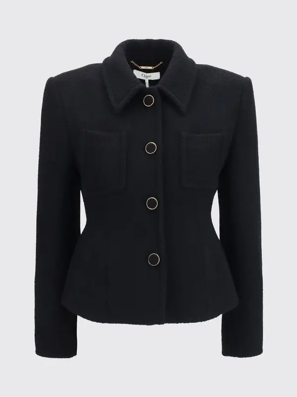 Chloé Slim Fit Short Wool Coat