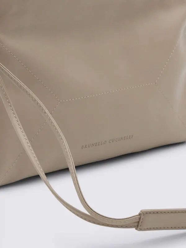 Brunello Cucinelli Leather Bag - Beige