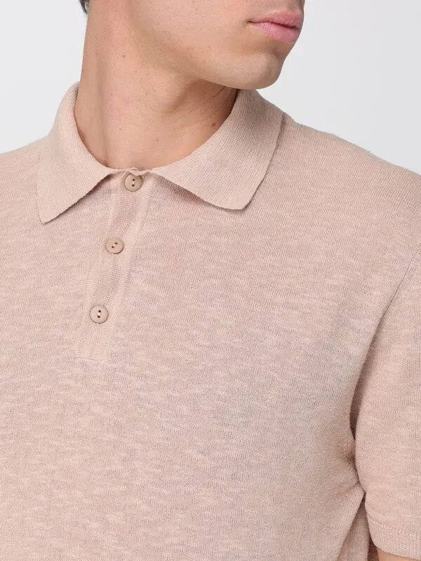 BLAUER. Linen And Cotton Polo Shirt - Beige