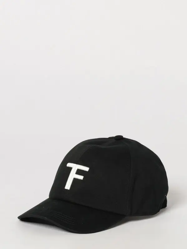 TOM FORD Cotton Twill Baseball Cap With Embroidered Logo - Black