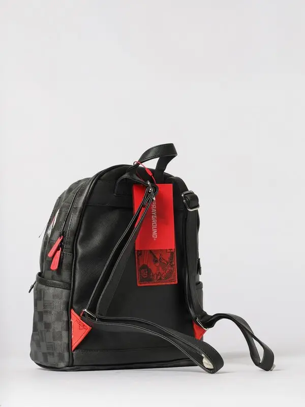 SPRAYGROUND Scribble Shark Savage Saffiano Check Synthetic Leather Backpack