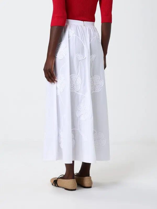 Liu Jo Embroidered Cotton Skirt - White