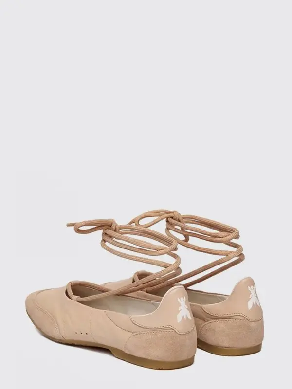 Patrizia Pepe Dancing Skin Leather Ballerinas - Beige