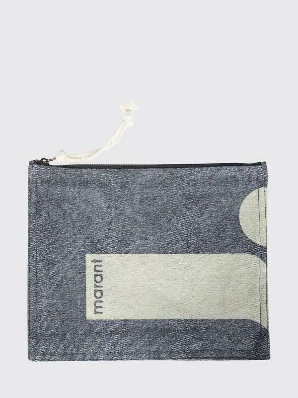 Isabel Marant Étoile Netia Cotton Clutch With Logo Print