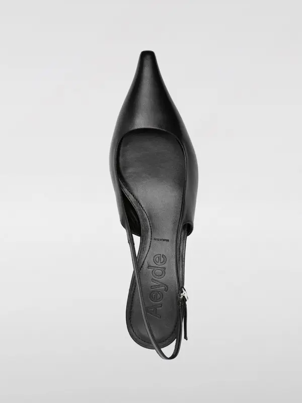 AeydĒ Catrina Smooth Leather Slingback Pumps With Low Heel