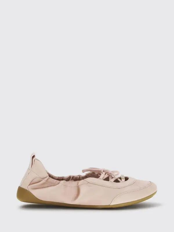 Chloé Kick Nylon And Suede Ballerina Flats - Pink