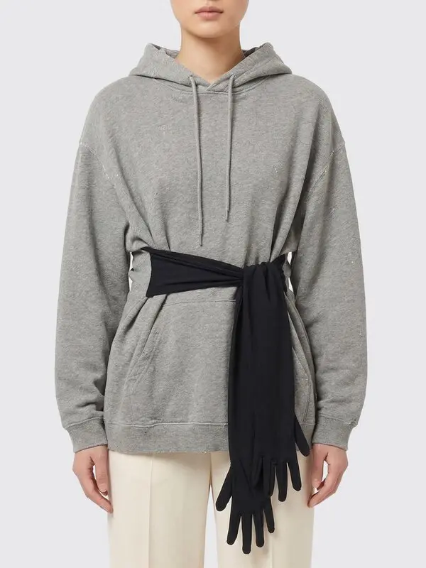 MAISON MARGIELA Cotton Hooded Dress - Grey