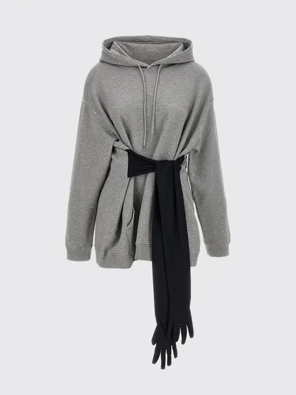 MAISON MARGIELA Cotton Hooded Dress - Grey