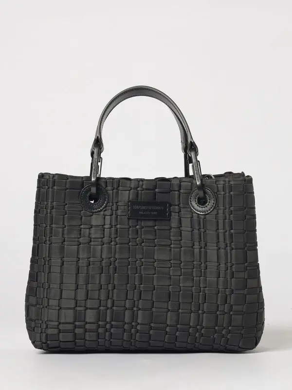 Emporio Armani Woven Polyamide Handbag With Logo