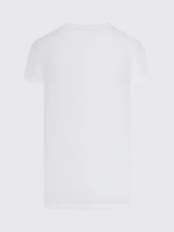 Max Mara Cotton T-shirt With Logo - White