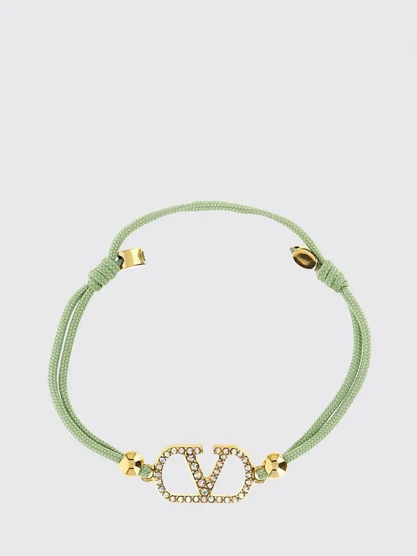 Valentino Garavani Vlogo Signature Bracelet With Rhinestones - Green