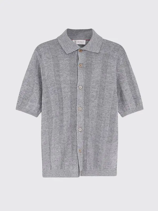 Brunello Cucinelli Knit Shirt - Mouse Grey