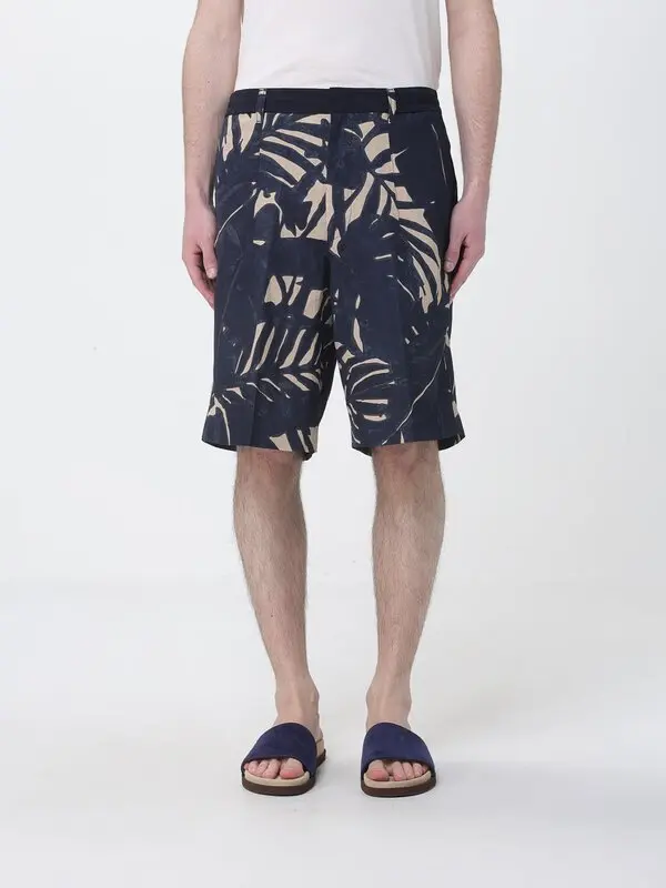 Emporio Armani Tropical Print Viscose Blend Bermuda Shorts