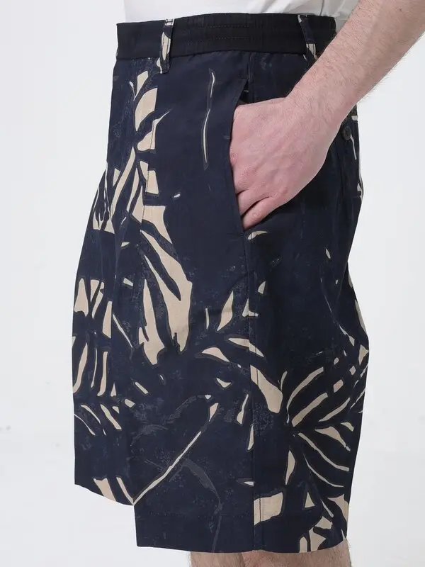 Emporio Armani Tropical Print Viscose Blend Bermuda Shorts