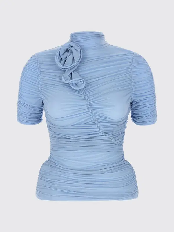 Magda Butrym Pleated Top With Flowers