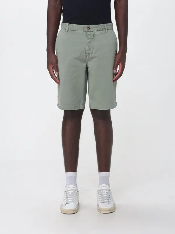 BLAUER. Stretch Cotton Chino Shorts - Olive