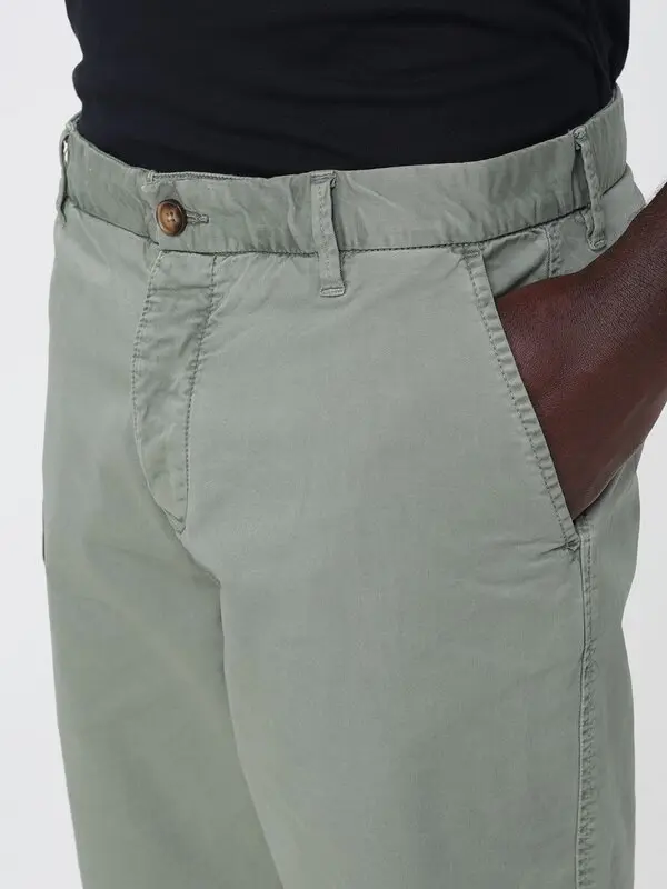 BLAUER. Stretch Cotton Chino Shorts - Olive