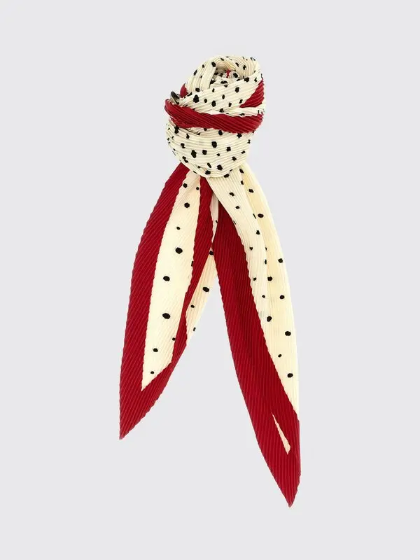 Valentino Garavani Polka-dot And Logo Print Silk Scarf - White