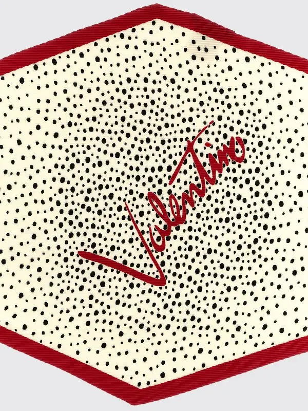 Valentino Garavani Polka-dot And Logo Print Silk Scarf