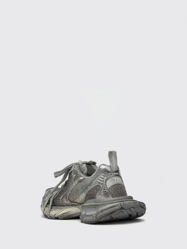 Balenciaga 3xl Distressed Mesh And Polyurethane Sneakers - Grey