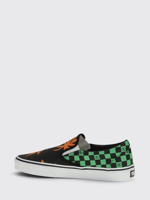 VANS Valentino Garavani X Checkered Tropical Print Slip-on Sneakers