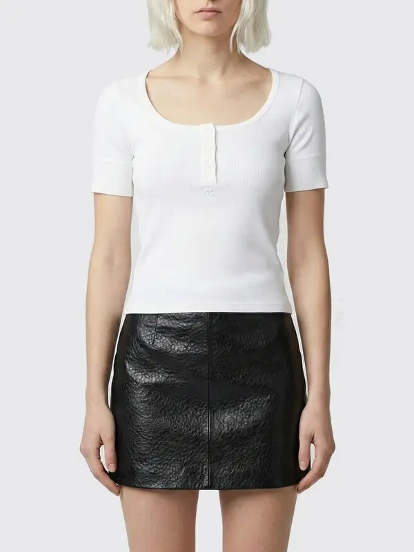 COURREGES Cotton T-shirt With Logo