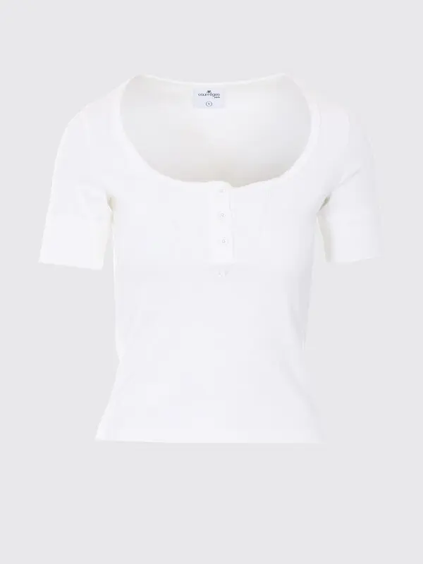 COURREGES Cotton T-shirt With Logo