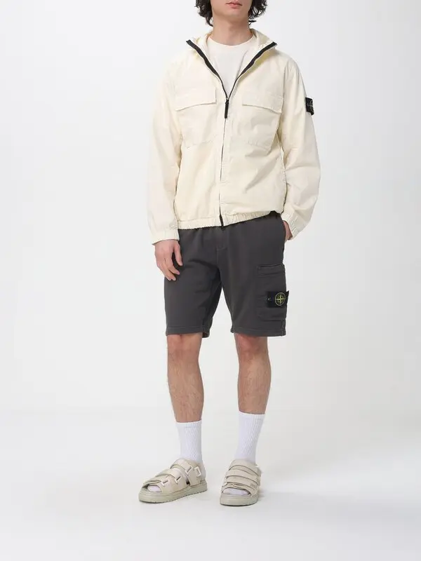 Stone Island Logo Patch Cargo Shorts - Charcoal